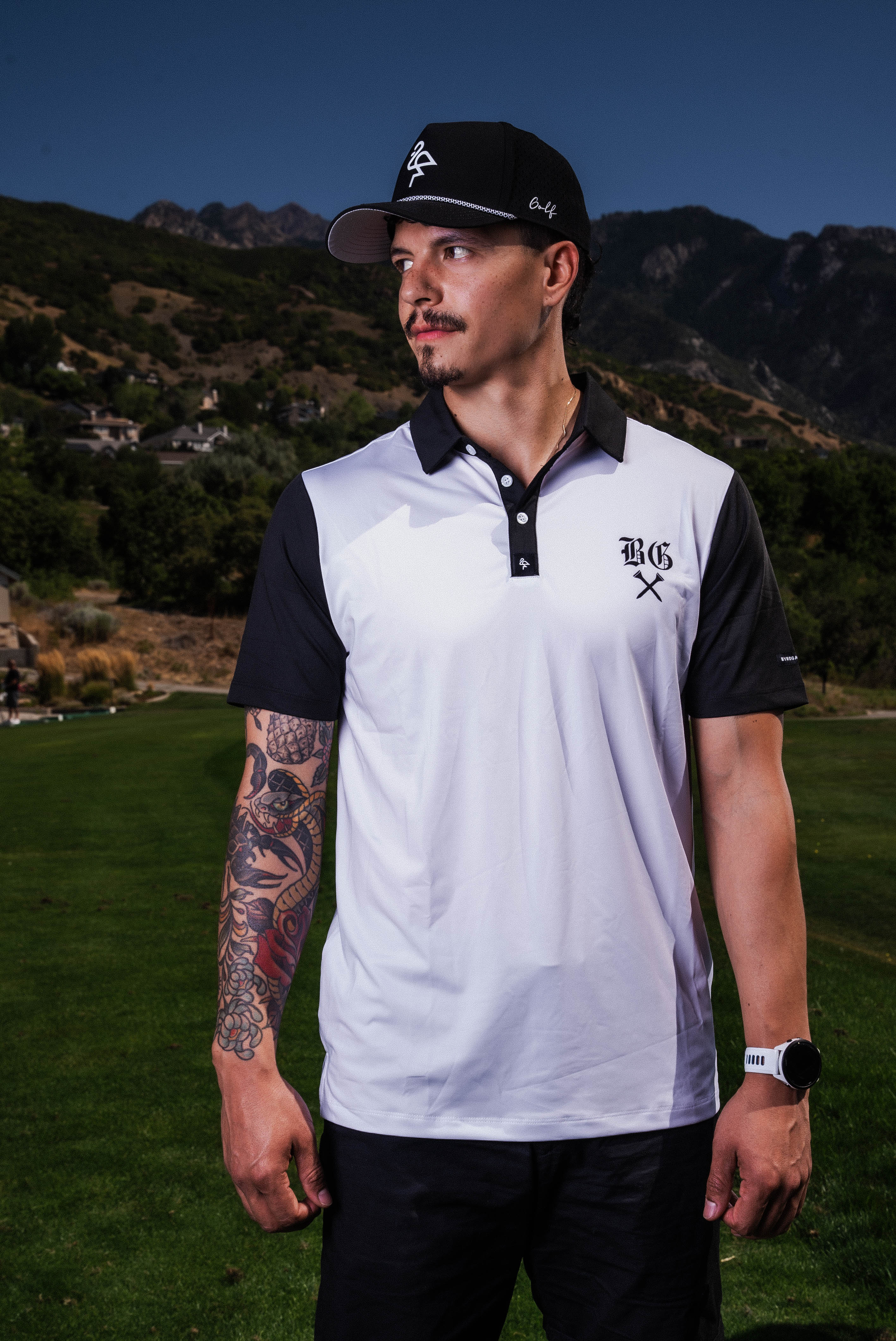 BG - White/Black - Men's Polo – Byrd Gang