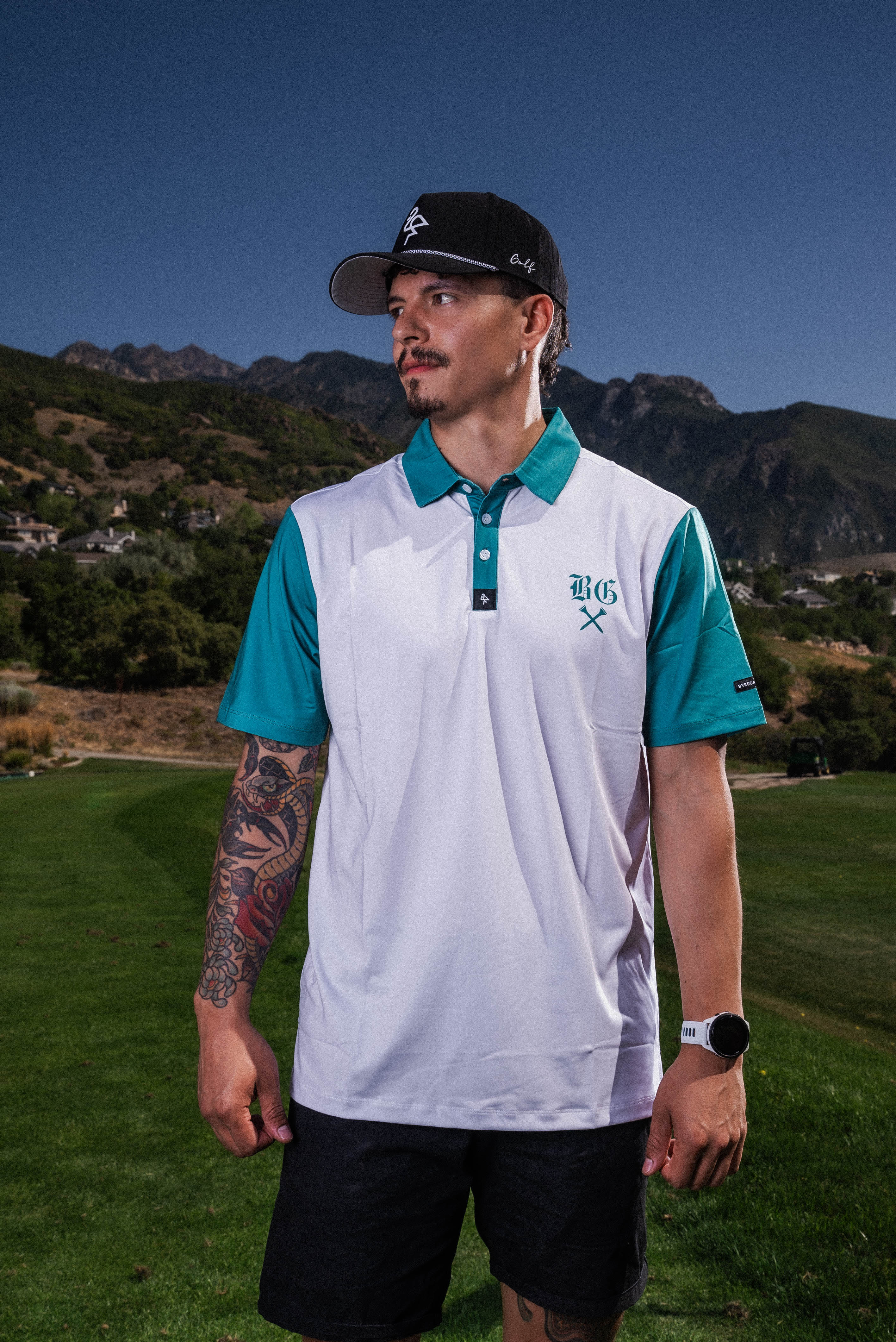 BG - White/Green - Men's Polo – Byrd Gang