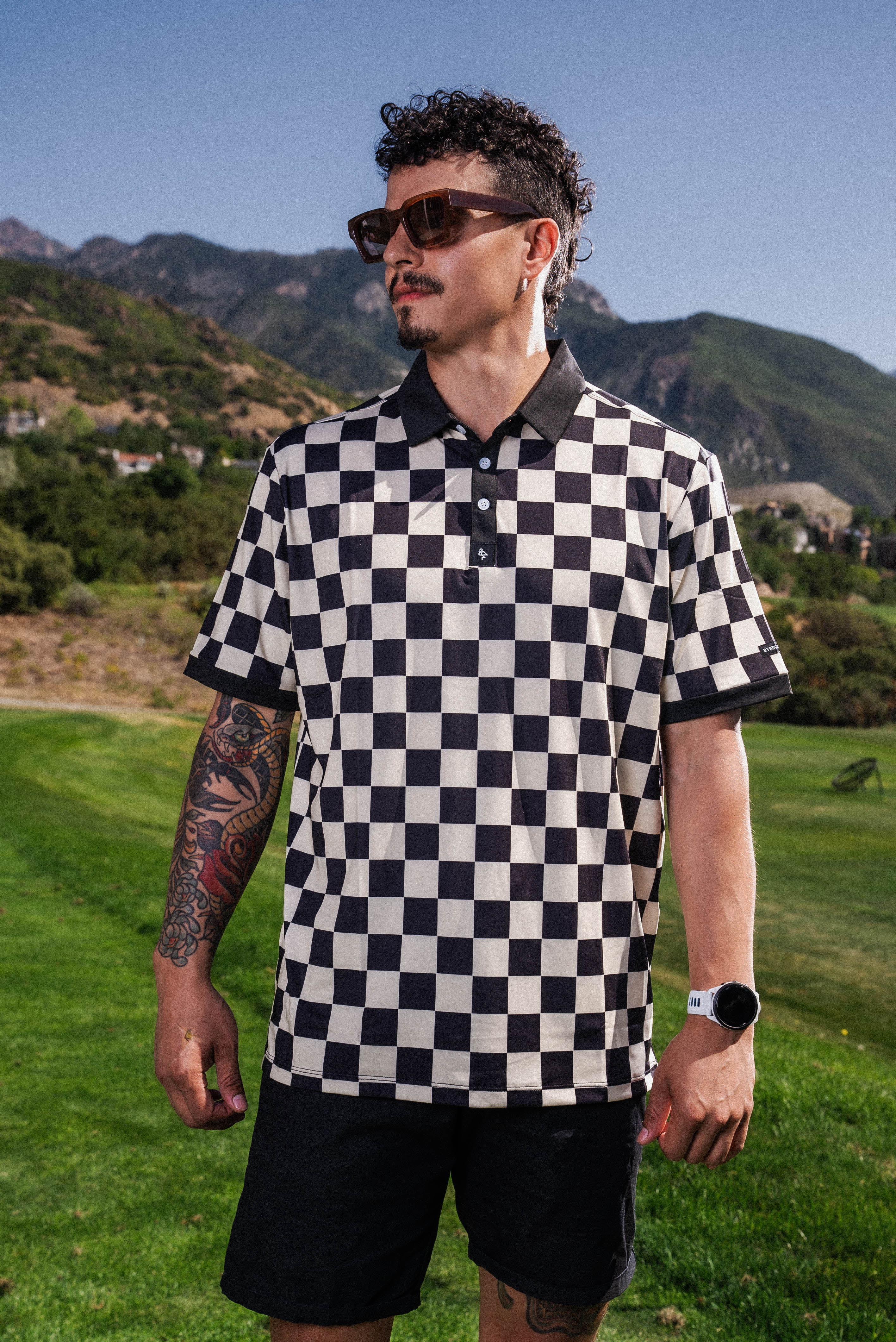 Checkered - Yellow/Black - Men's Polo – Byrd Gang