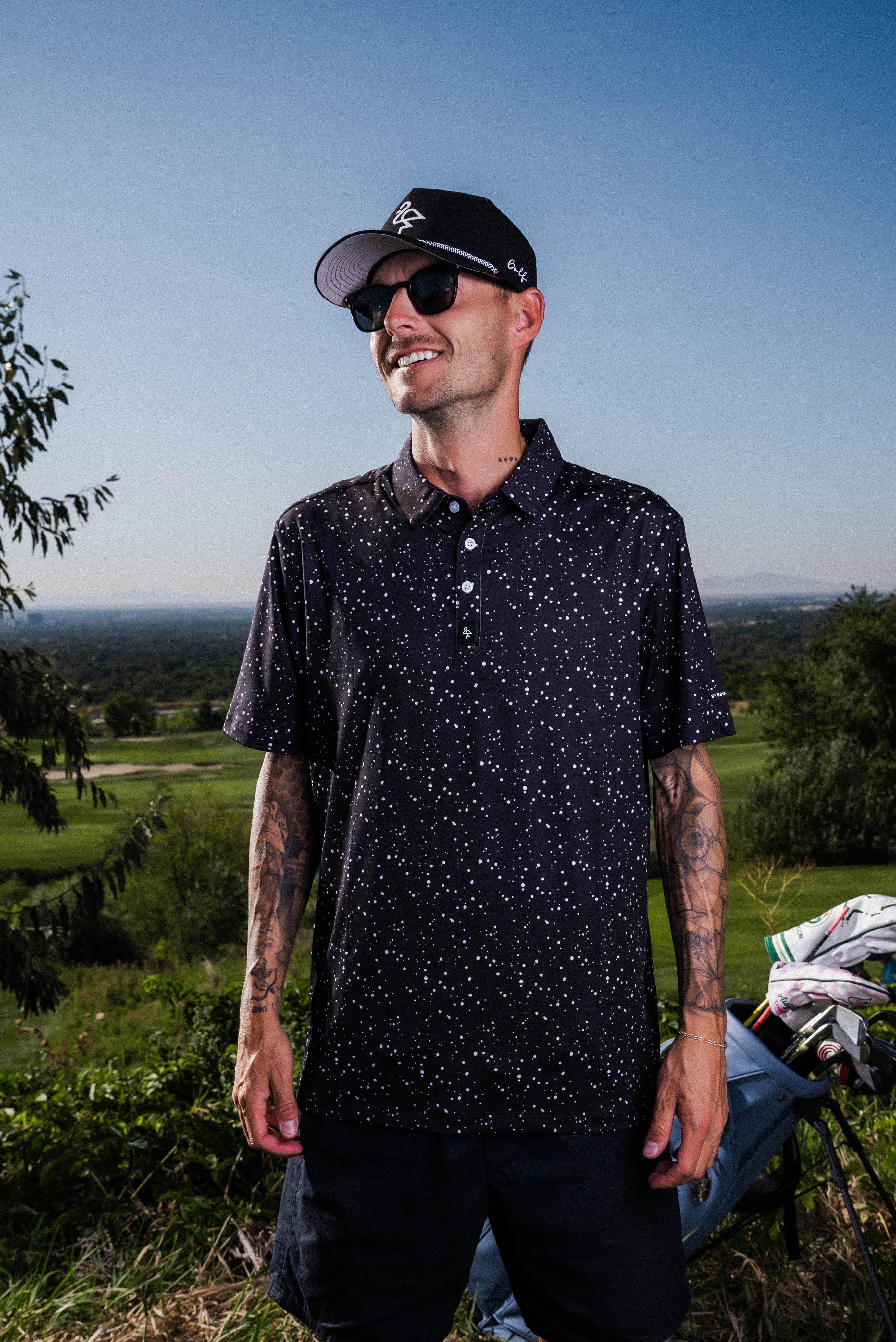 Cosmic Sprinkle - Black - Men's Polo – Byrd Gang
