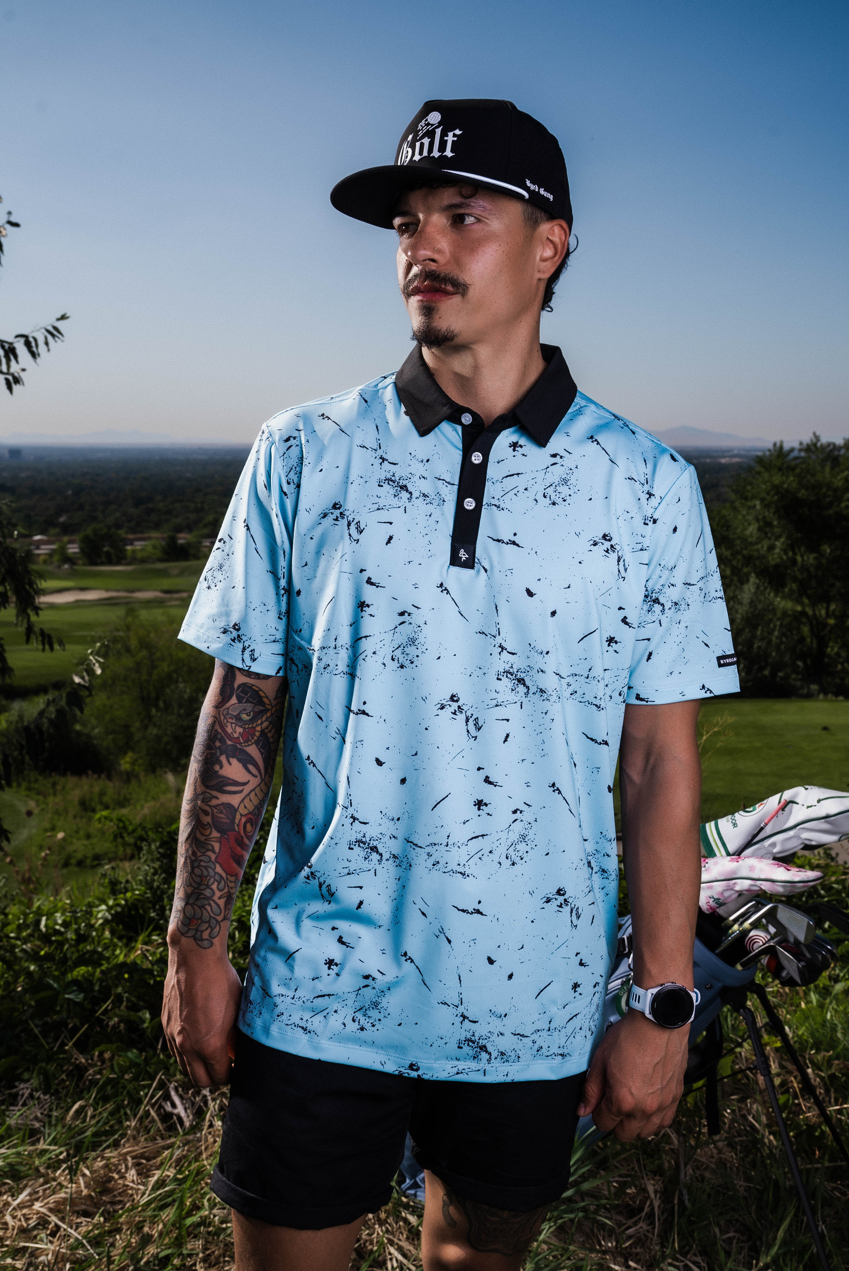 Byrd Gang Golf Polo | Drip - Blue